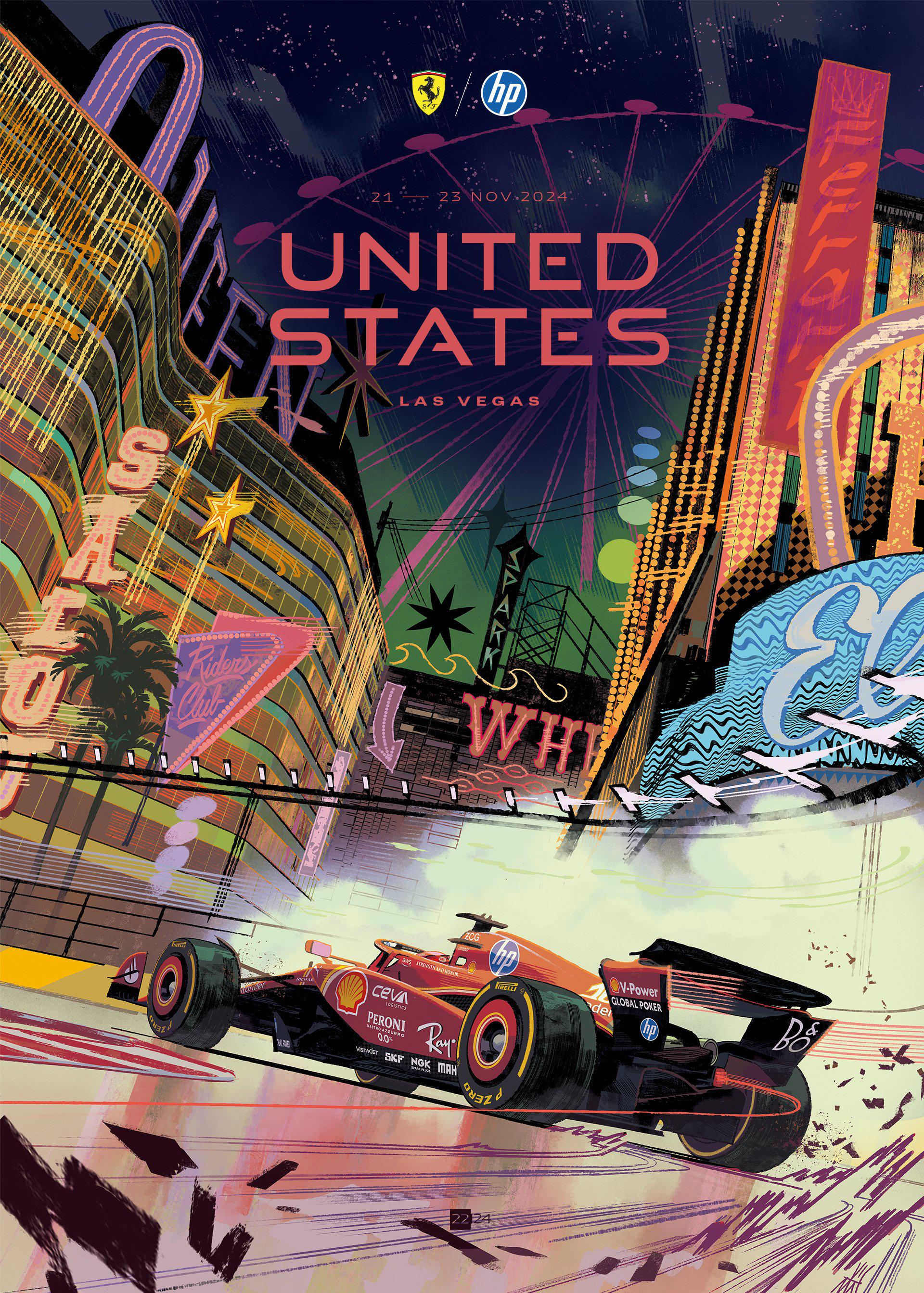 2024 Ferrari F1 Cover Art Posters - Official Grand Prix Prints